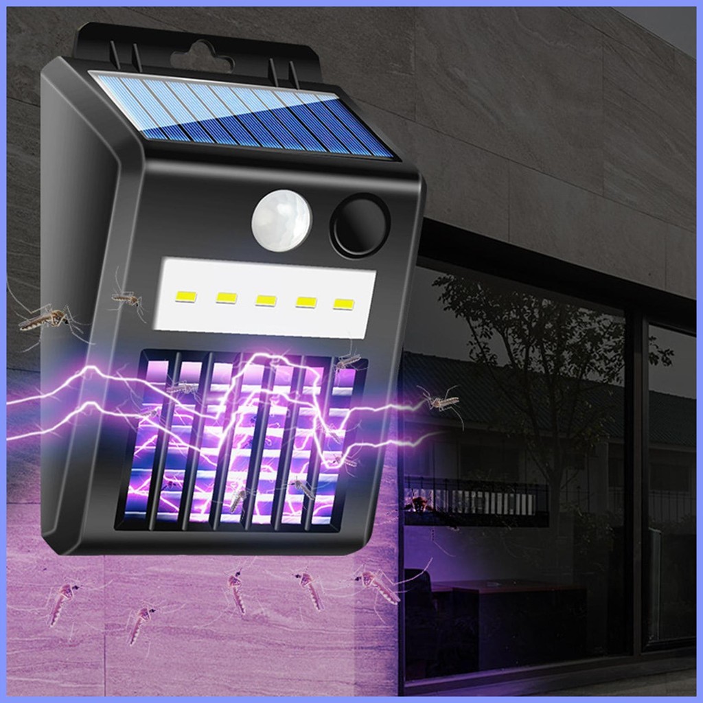 Solar Fly Zapper Solar Powered Fly Control Device Solar LED Light ...
