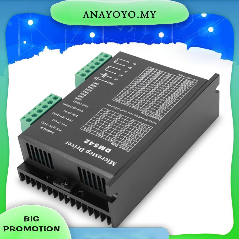 [anayoyo.my] DM542 DM556 Digital Stepping Motor Driver 20-50V DC Max 5.6A for Nema 17 23 ...