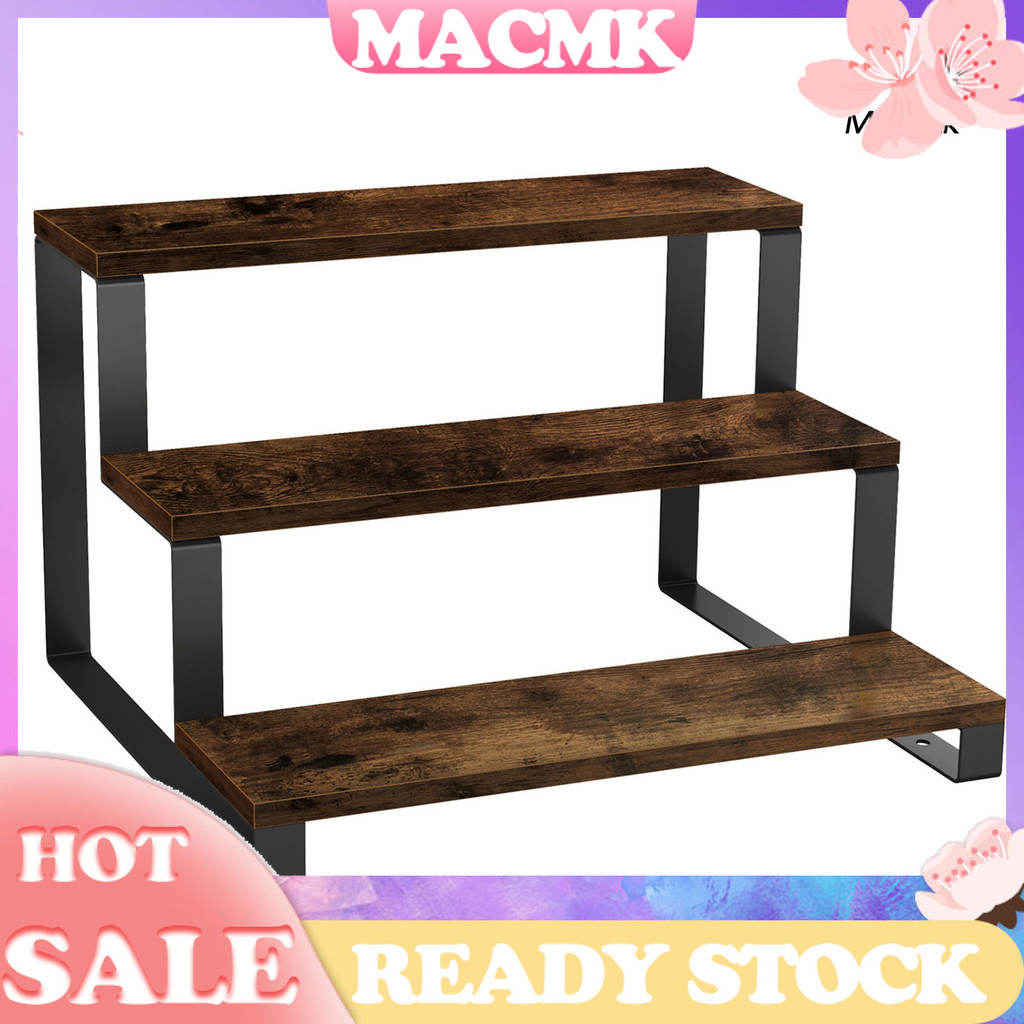 [macmkm1.]Wooden Storage Rack Three Tiers Dolls Collection Display ...