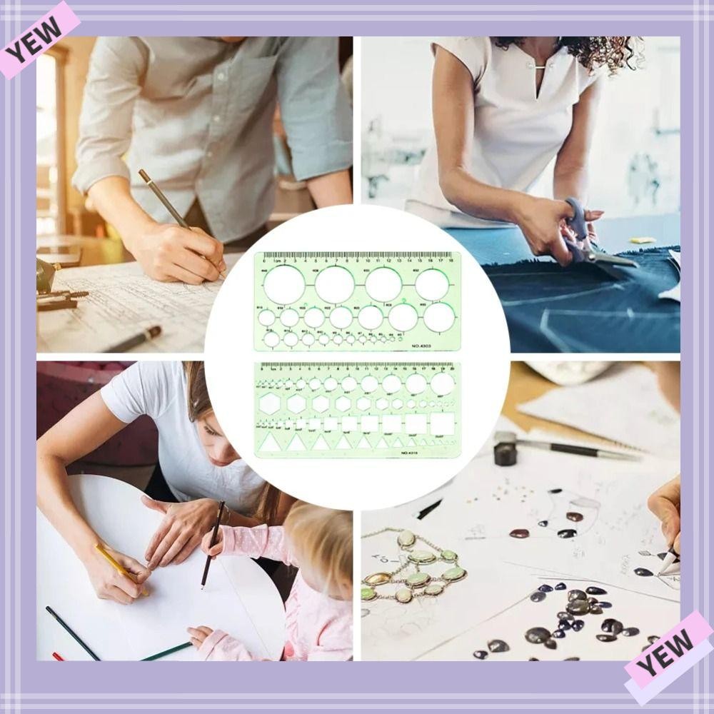 YYE Ruler, Plastic Technical Drawing Circle Stencil, Furniture ...