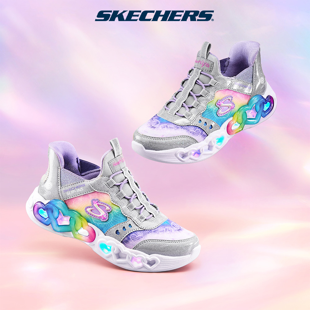 Skechers Girls Slip-Ins Infinite Heart Lights Shoes - 303755L-SMLT ...