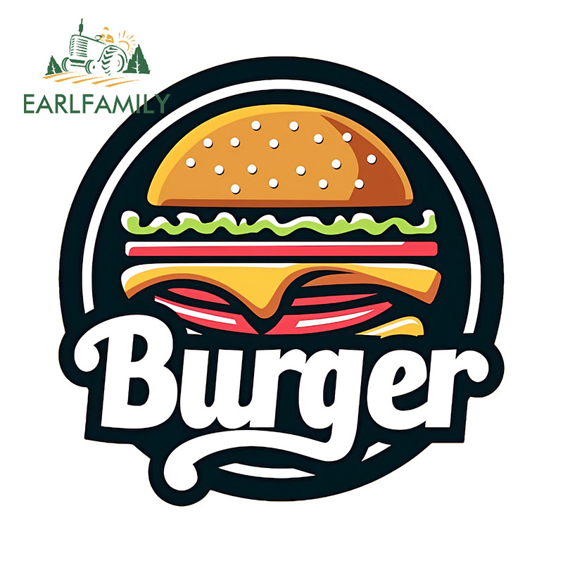 EARLFAMILY Burger Car Stickers Personality Funny Motorcycle Bumper PVC ...