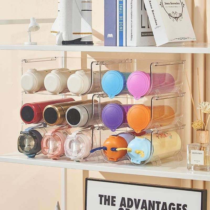 Acrylic Multi-tier Thermos Cup Storage Rack Stackable Bottle Wine ...