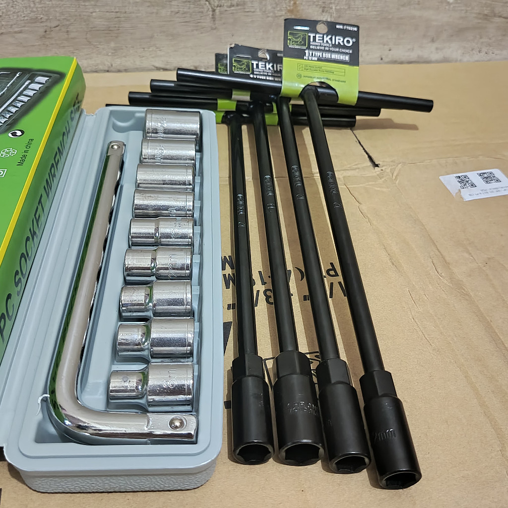 Tekiro T Wrench 4pcs 8-10-12-14mm + Shock Sok Wrench Set 10pcs 8-24mm ...