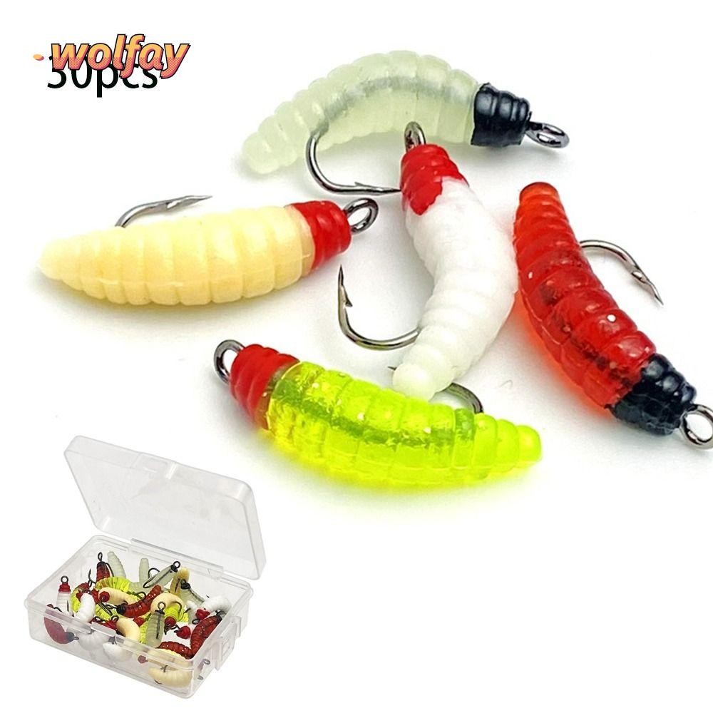 WOLFAY EarthWorm Bait, Excellent Toughness 2cm Lure Bionics Soft Lures, 2024 Lifelike Upgrade ...
