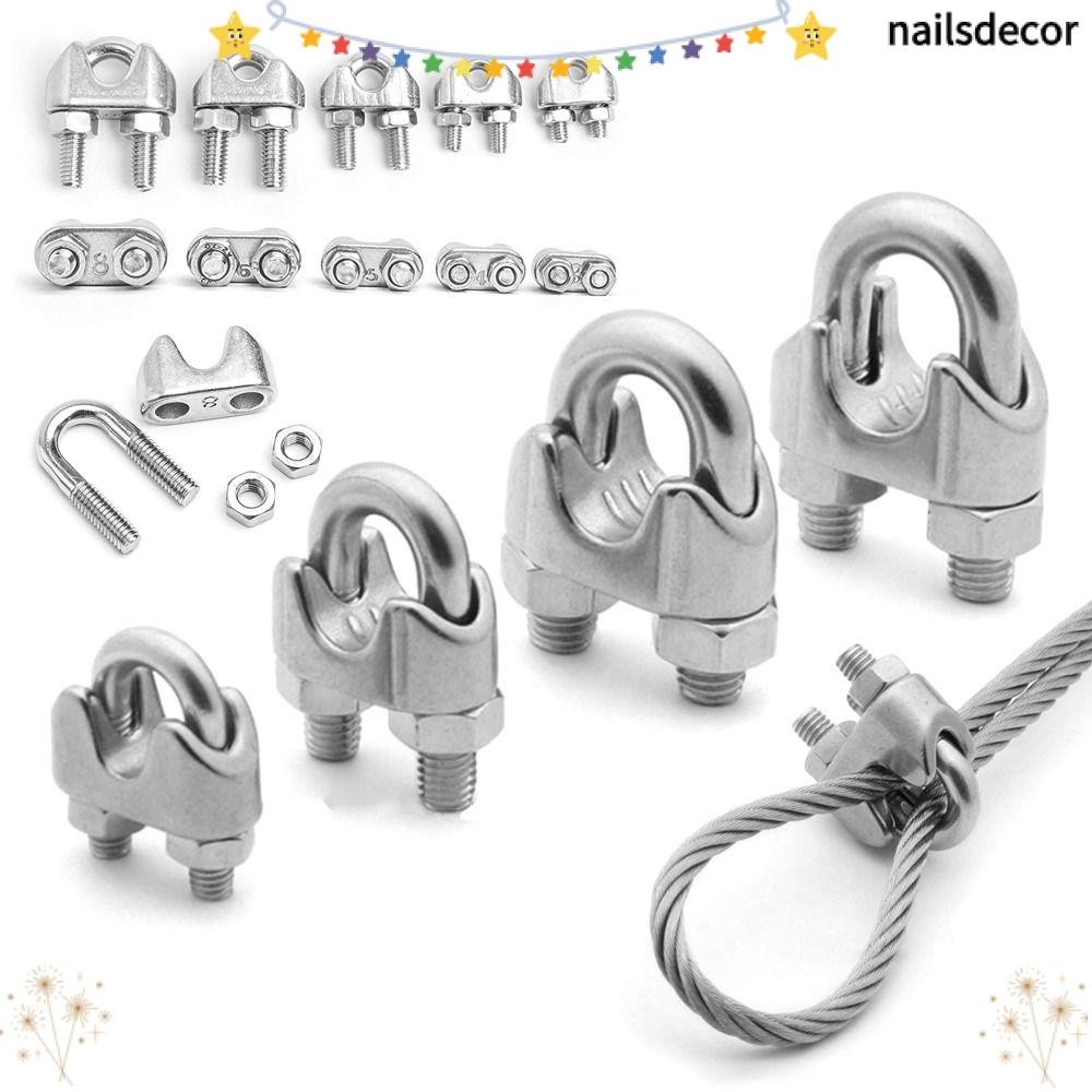 YUSENS 1Pc Wire Rope Sleeve, M2/3/4/5/6/8/10/12/14mm U Type Cable Clip ...