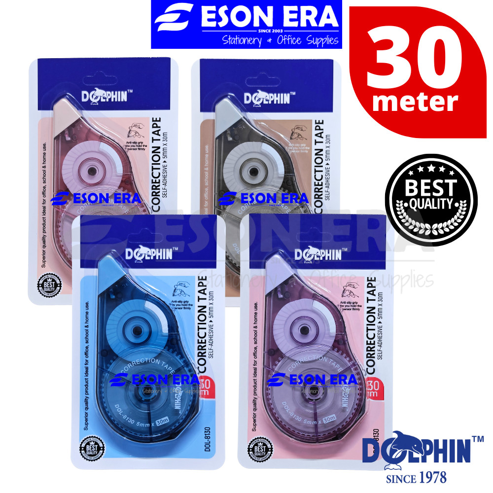 [30meter] Dolphin Correction Tape 30meter DOL-8130 | Shopee Malaysia