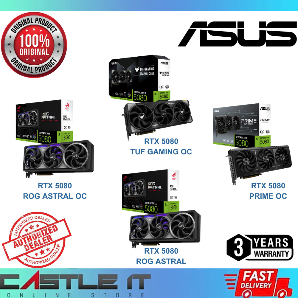 ASUS NVIDIA RTX 5080 PRIME / ROG ASTRAL / ROG ASTRAL OC / TUF GAMING OC ...