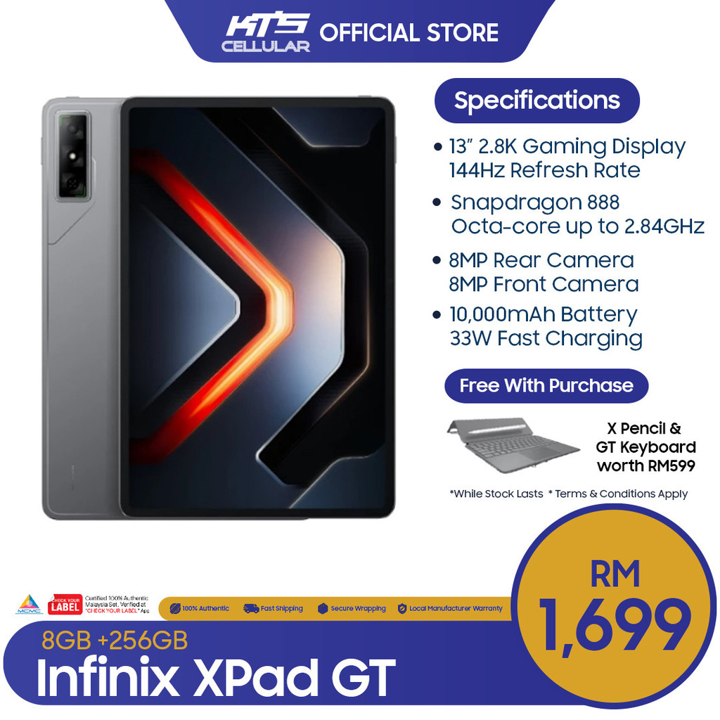 Infinix Xpad GT (8GB+256GB) LTE Tablet - Original 1 Year Warranty by ...