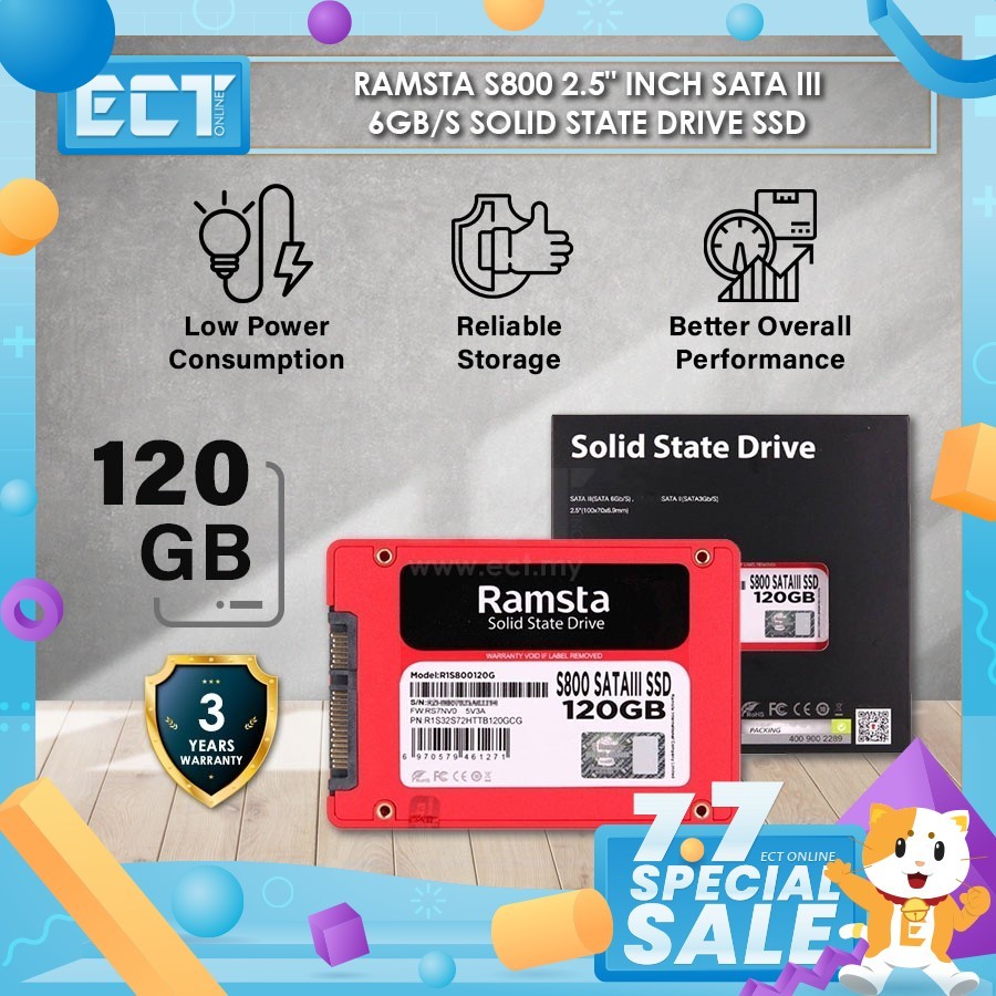 Ramsta S800 2.5" Sata III 6GB/s 120GB 128GB 240GB 256GB 480GB 512GB 1TB ...