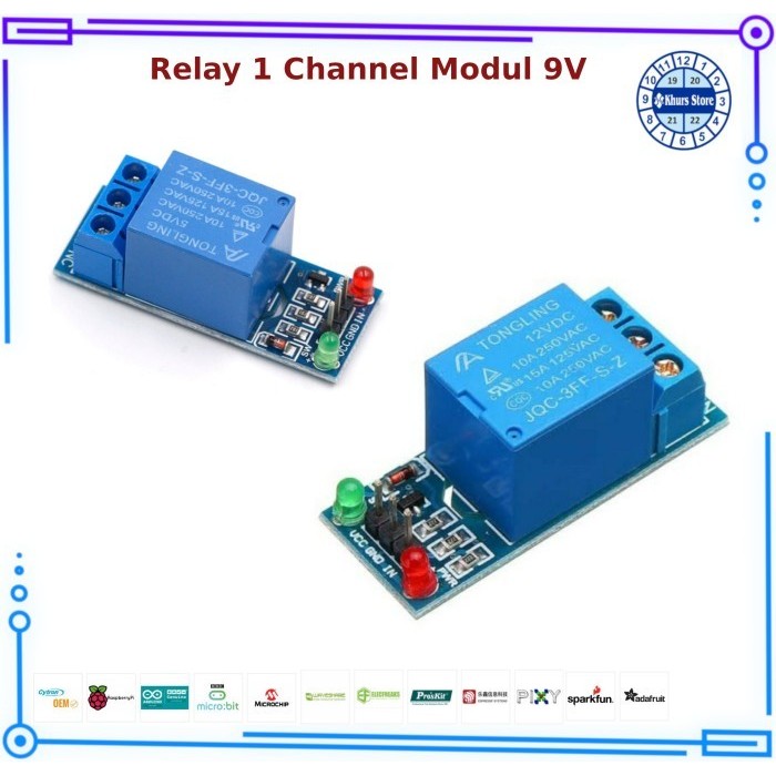 Gb99 Relay Module 1 Channel 9V 9 volt - Low Level Trigger Interface ...
