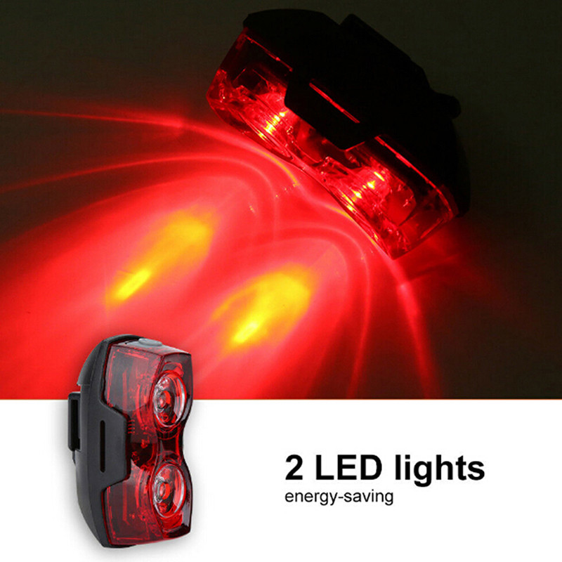 [ndr] 2LED Bright Bicycle Bike Safe Rear Tail Flashing Back Light ...