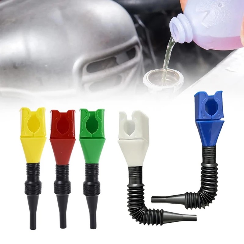 1PC Useful Car Plastic Refueling Funnel Portable Folding Telescopic ...