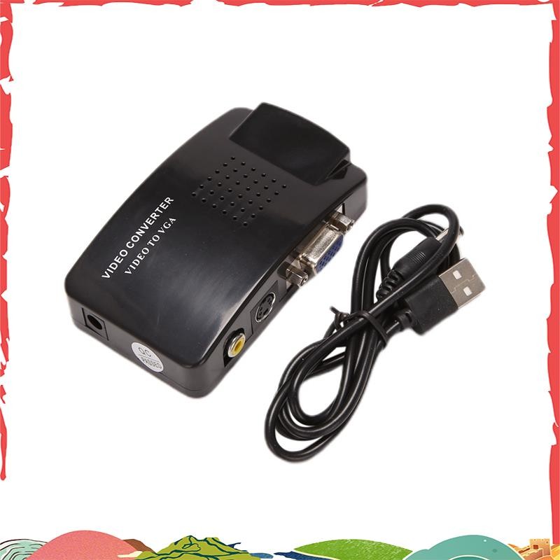 AV to VGA Adapter VGA Converter PC Composite S-Video AV Input to PC VGA ...