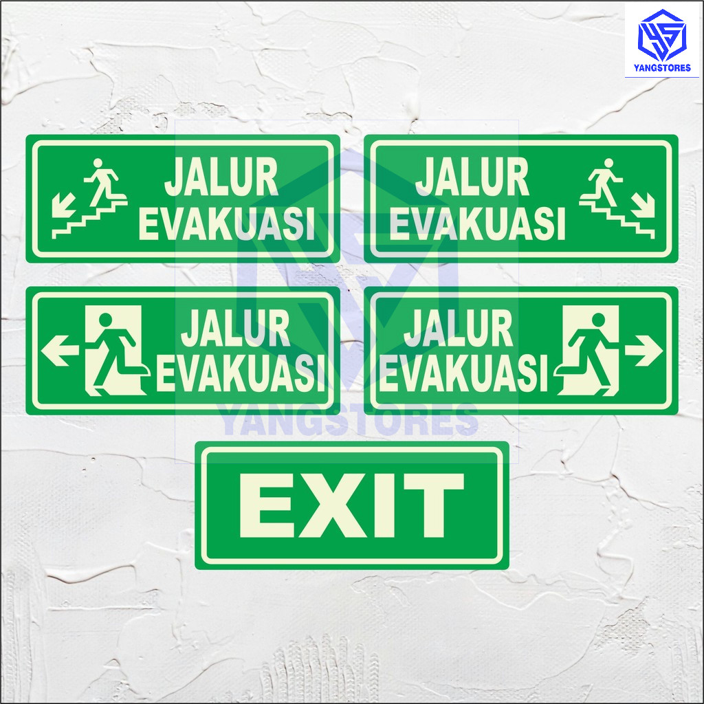 Ys Acrylic evacuation route Board glow in the dark Acrylic Sign Board ...