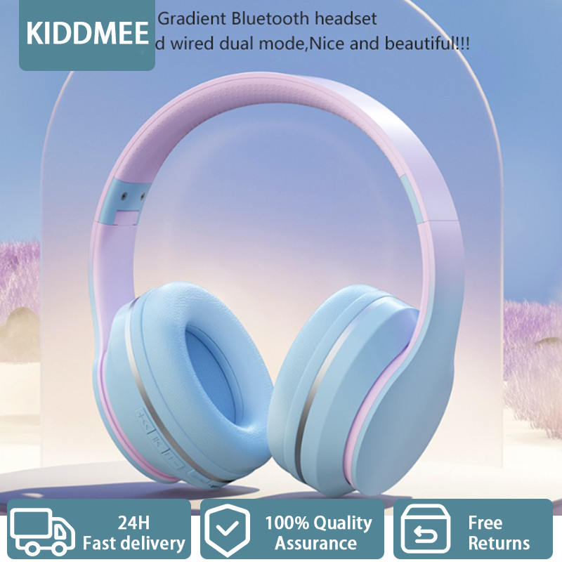 KIDDMEE Gradient Color Wireless Bluetooth Earphone Headphone Noise ...