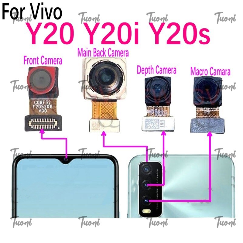 Front Camera For Vivo Y20 Y20i Y20s Y12s Y12A Main Facing Back Camera ...