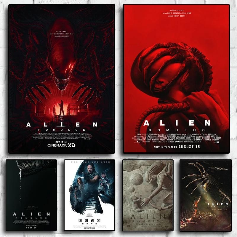 Poster Filem Sci-fi Alien Romulus 2024 di Kanvas - Seni Dinding ...
