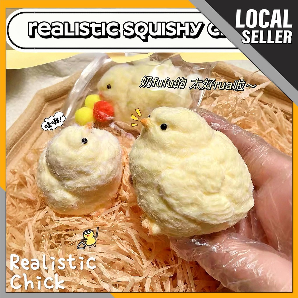 【Squishy Toys】Big Size Chicken Chick 110g Stress Relief Squishy Cute ...