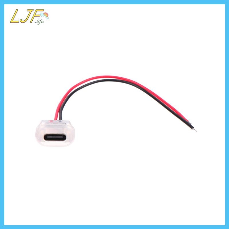 LJF 2pin USB Type C Input Type Charging Socket With LED Lights Plate ...