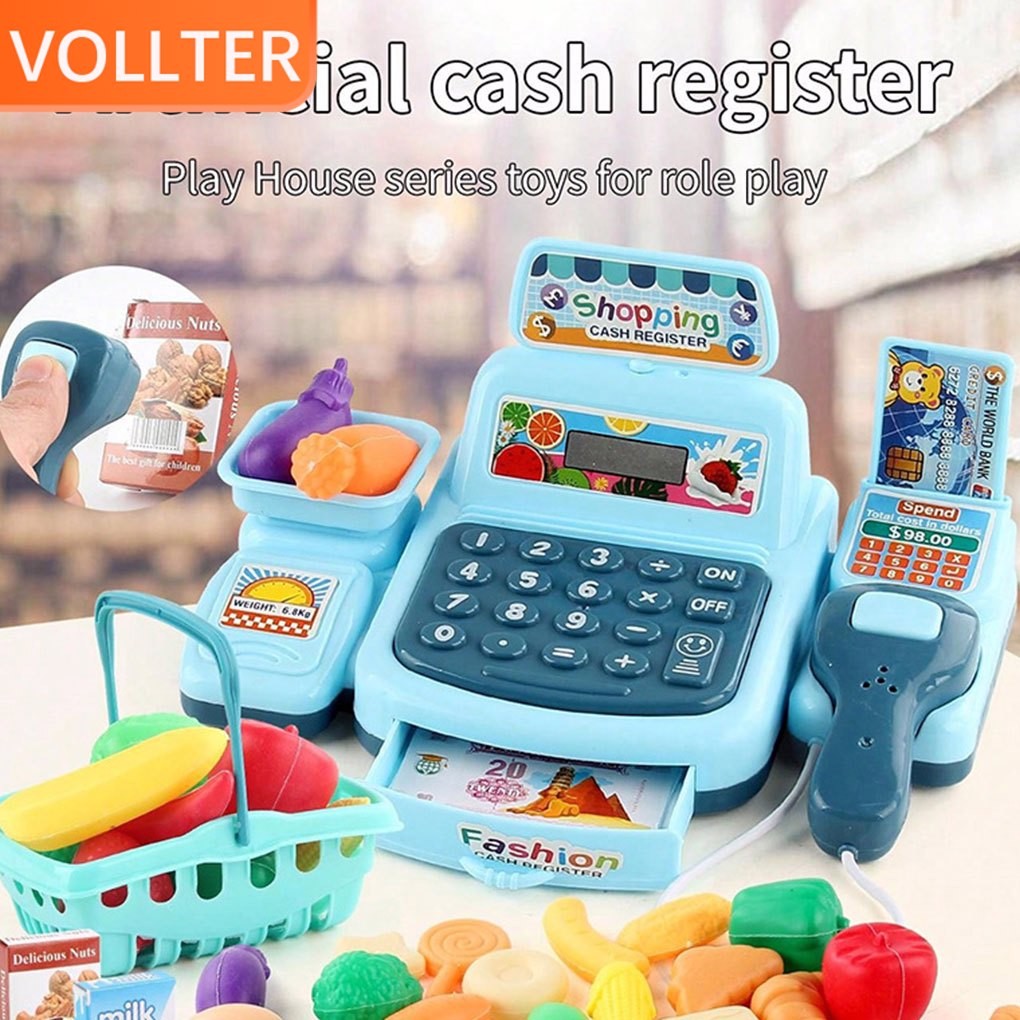 Toy Cash Register Interactive Realistic ABS Simulation Sturdy ...