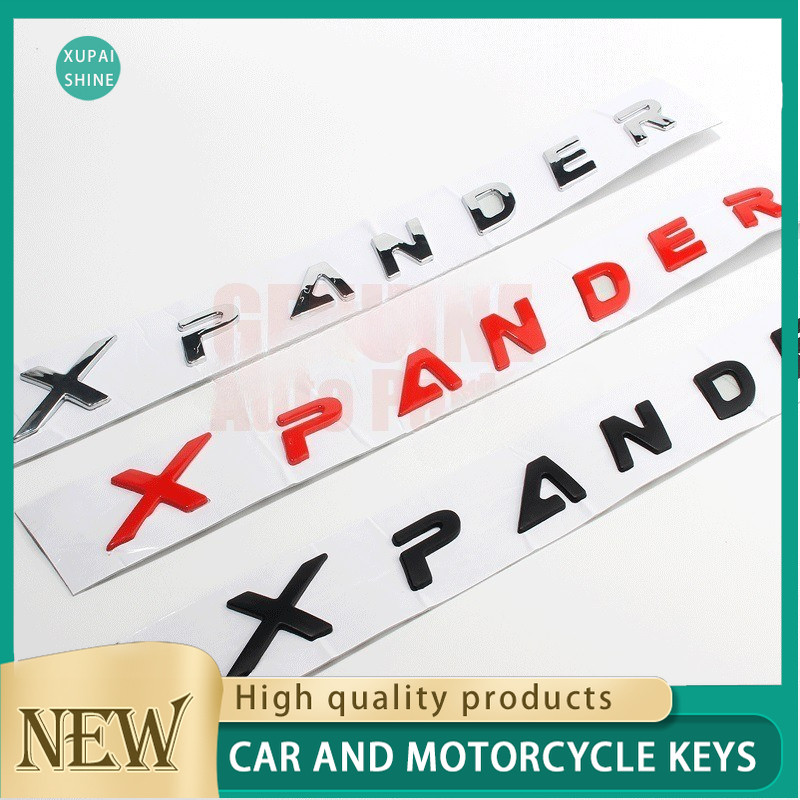 Emblem Mitsubishi XPANDER Logo Bonnet Wording (Red/Chrome/Matte Black ...