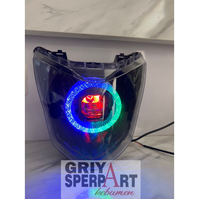 Sonic headlights custom biled billed Matrix Ring round RGB Change color ...