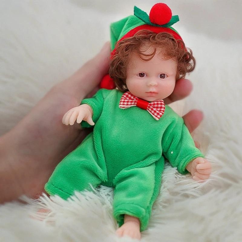 Newborn Mini reborn Baby Doll Realistic Newborn Silicone Full Body Cute ...