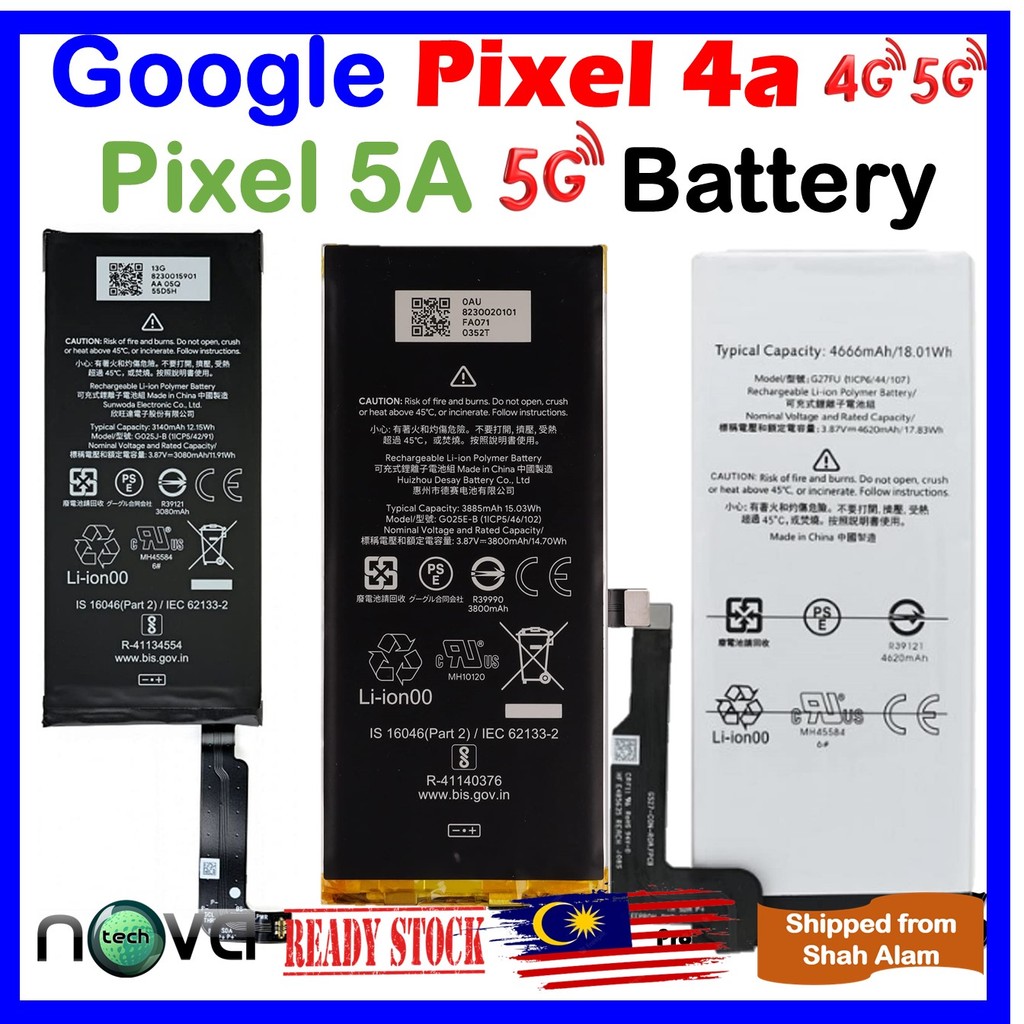 ORIGINAL Battery Fit For Google Pixel 4A 4G 3140mAh / Google Pixel 4A ...