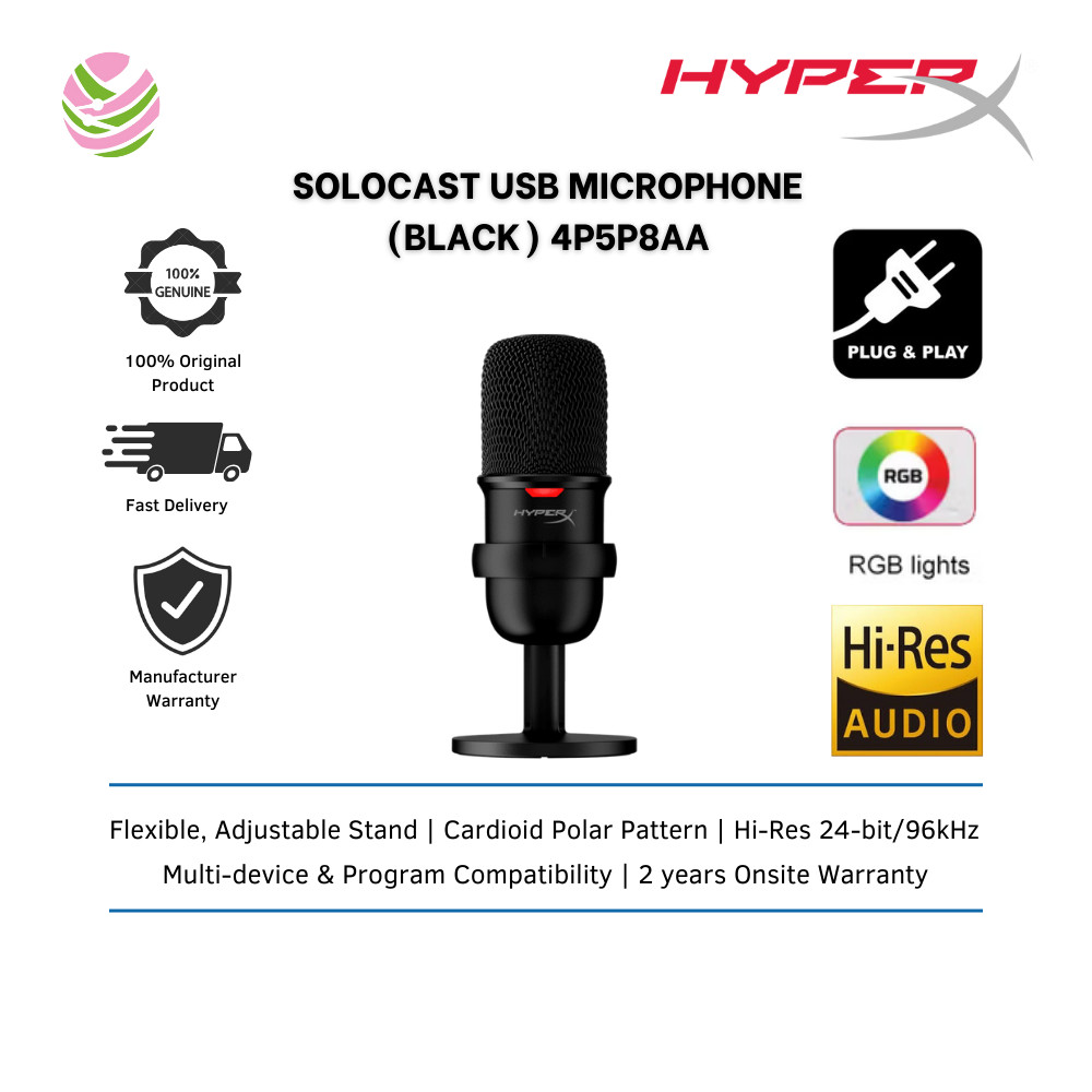 HP HYPERX GAMING MICROPHONE SOLOCAST USB WIRED GAMING MICROPHONE ...