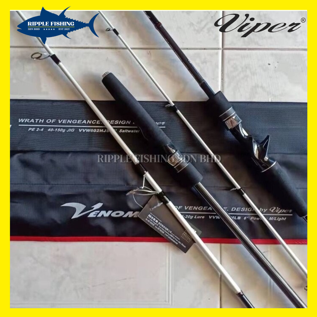 VIPER Venom Wrath Of Vengeance Baitcast Spinning Jigging Rod BC ...