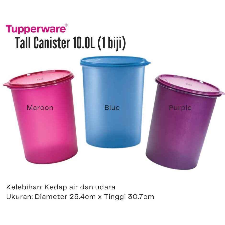 Tupperware Giant Food Container Tall Canister 10L Tong Keropok Kedap ...