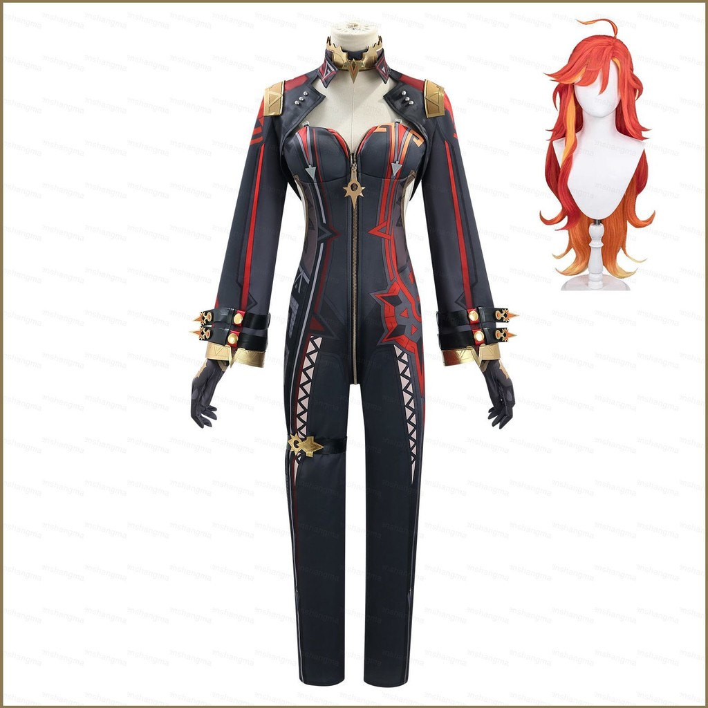 PG Genshin Impact Mavuika Pyro Archon Haborym jumpsuits wig role play ...