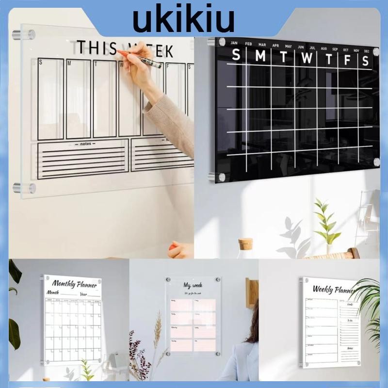 UKI Acrylic Calendar Board Weekly Planner Whiteboard Resuable Meal ...