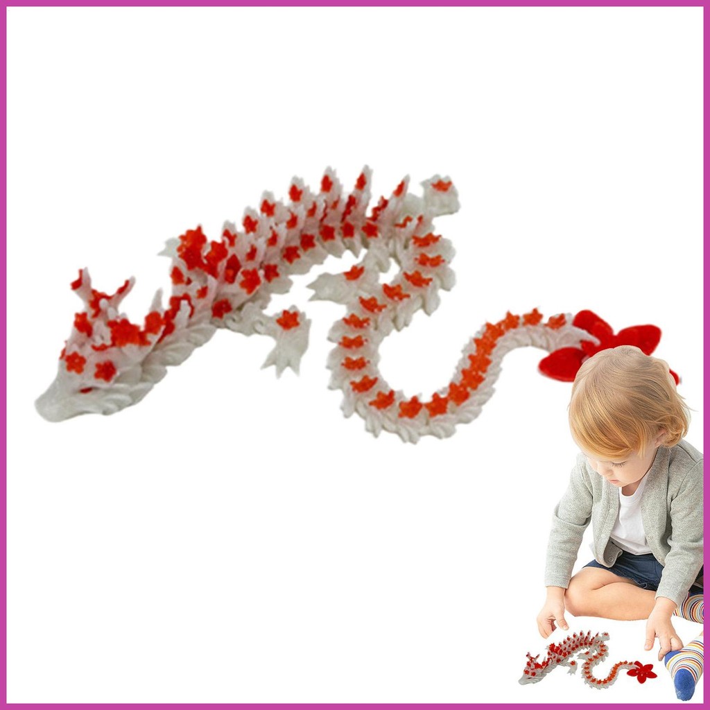 Three-Dimensional Printed Articulated Dragon Toy Realistic Articulated ...