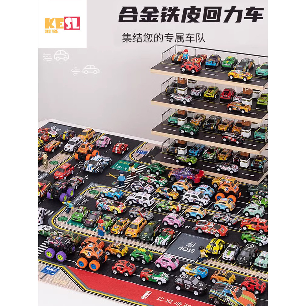 Children Alloy Car City Track Traffic Map Gas Station Traffic Light ...