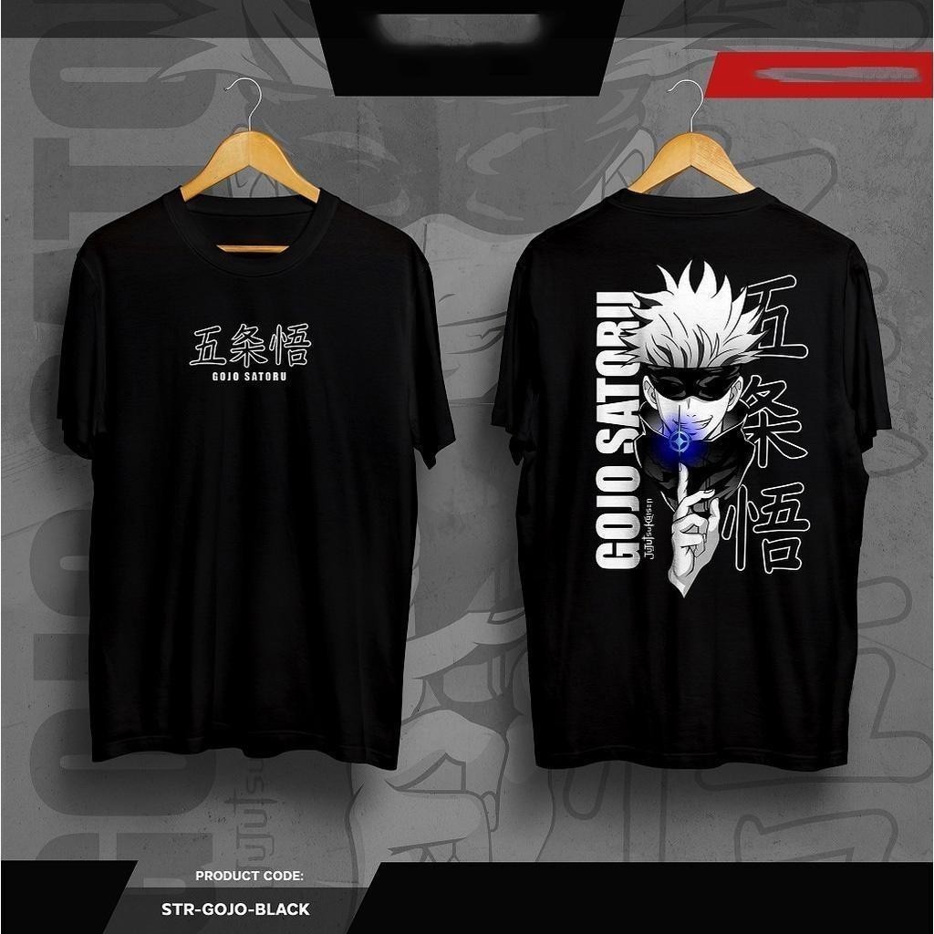 [ReadyStock]Jujutsu Kaisen anime shirt black and white clothing Gojo ...