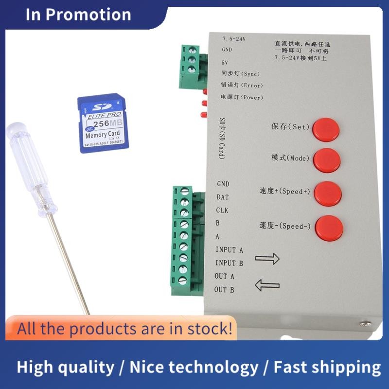 RGB LED Controller T1000S SD Card 2048Pixels Controller for WS2801 ...