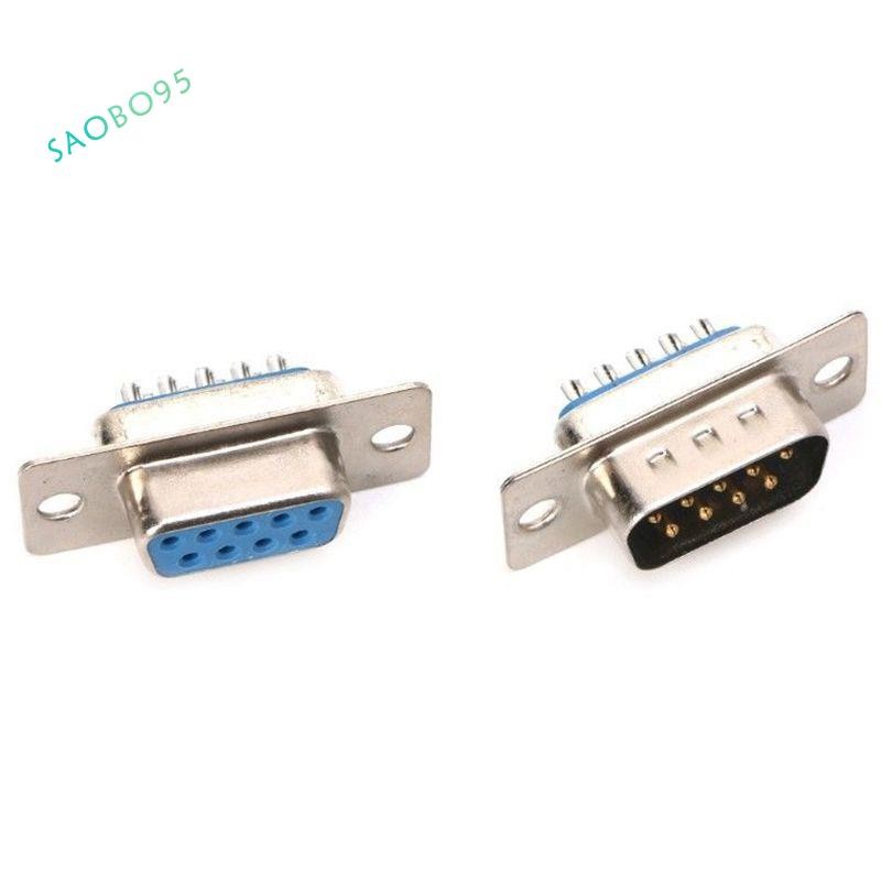 5Pairs 10Pcs Db9 Male And Female Rs232 9 Pin Wire Solder Serial Port ...