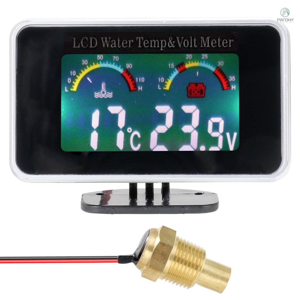 Water Meter Temp Meter Car Lcd Meter Thermometer 2in1 Temp Water ...