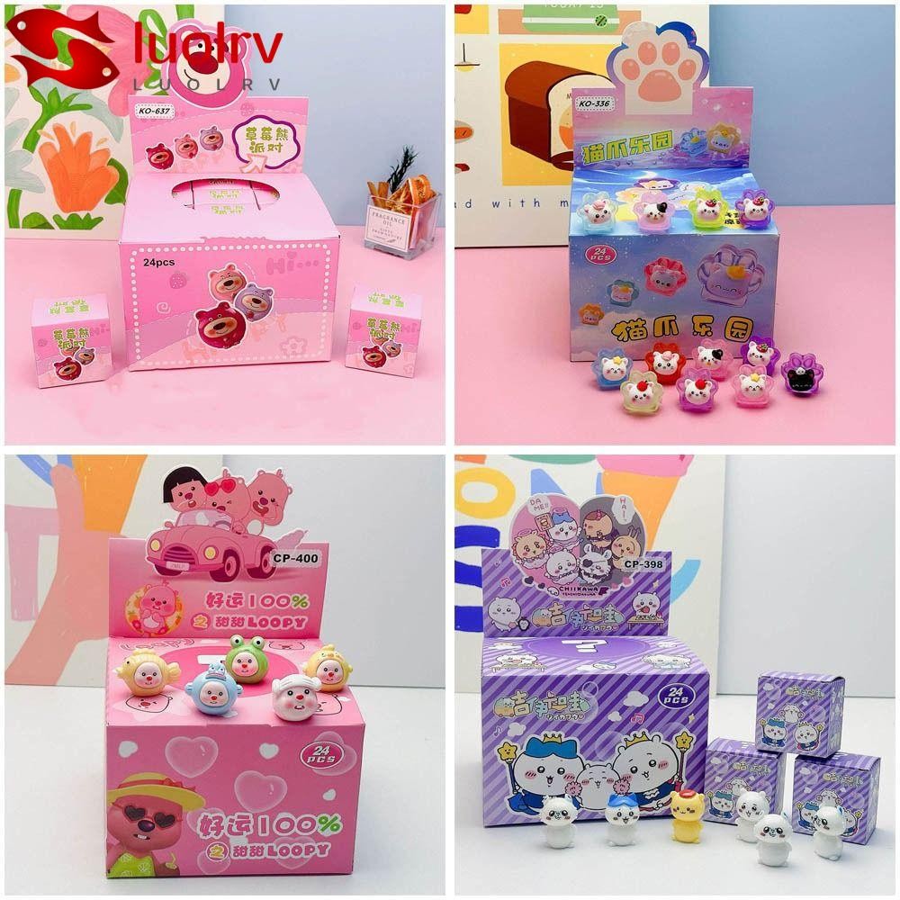 LUOLRV 24box/set Box, Capybara Loopy Anime Cartoon Figure Model ...