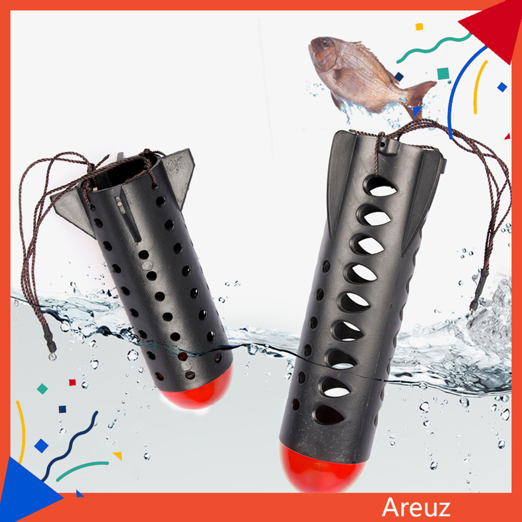 ARE Lure Feeder Float Thrower Attractive PE Large Volume Rocket Bait ...