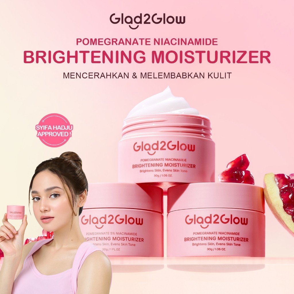 Glad2glow Pomegranate Niacinamide Brightening Moisturizer 30g | Shopee Malaysia