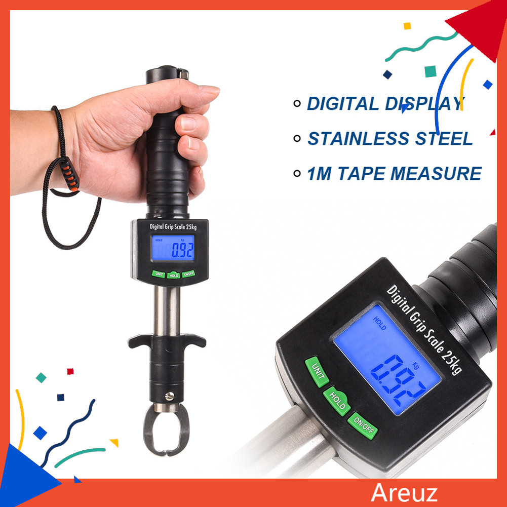 ARE 3 in 1 Digital Grabber Aluminum Fishing Scale Gripper Clamp Tape ...