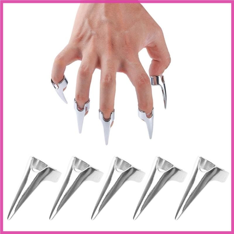 INF Pack of 5pcs Vintage Nail Claws Rings Retro Punk Rock Gothic Finger ...