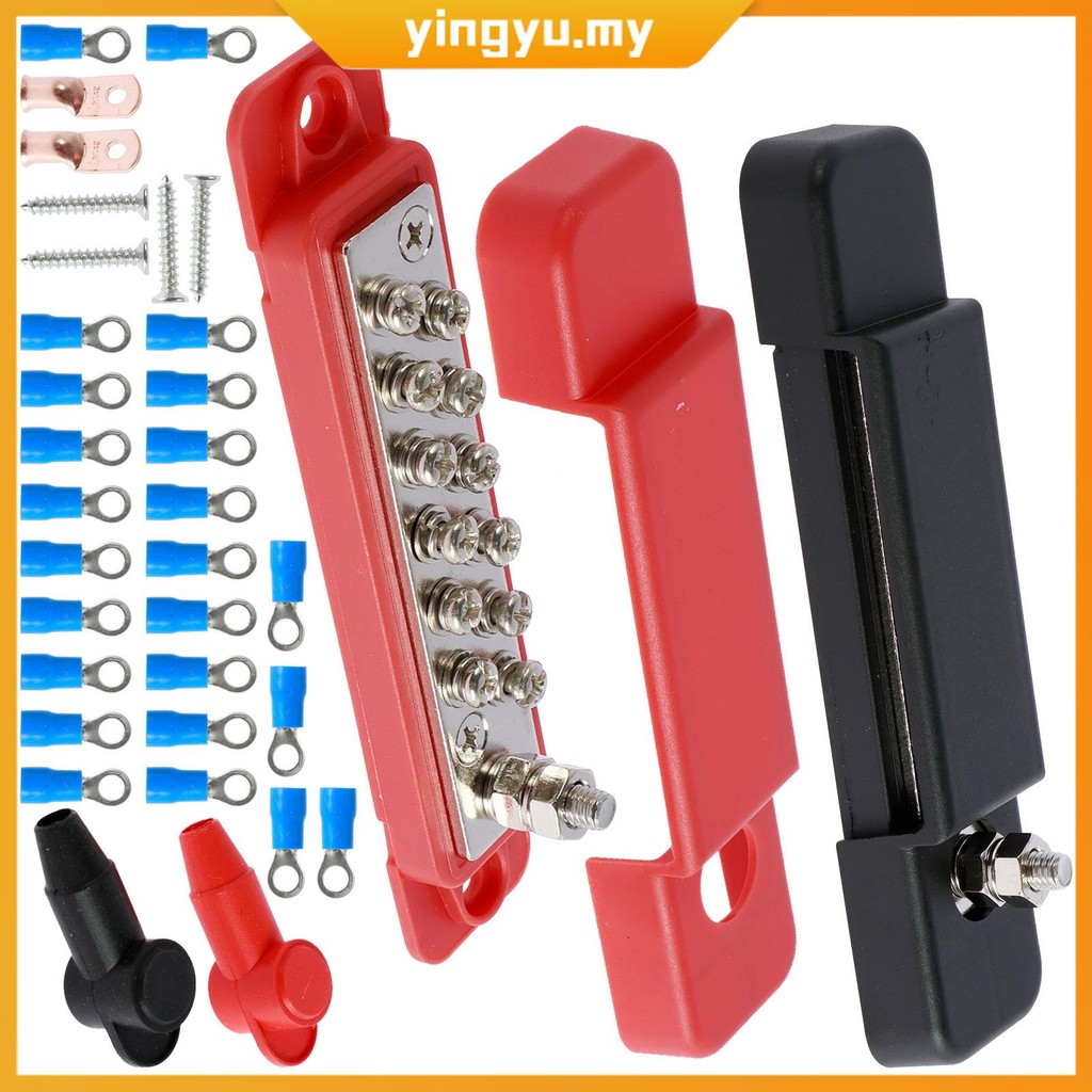 Power Distribution Block 150A 48V DC Bus Bar Battery Power Distribution ...