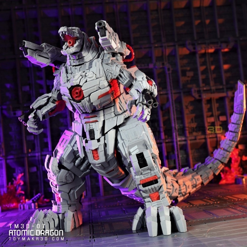 3d Mechanical Godzilla Assembly Model Mecha Optimus Dark Mamba Megatron ...
