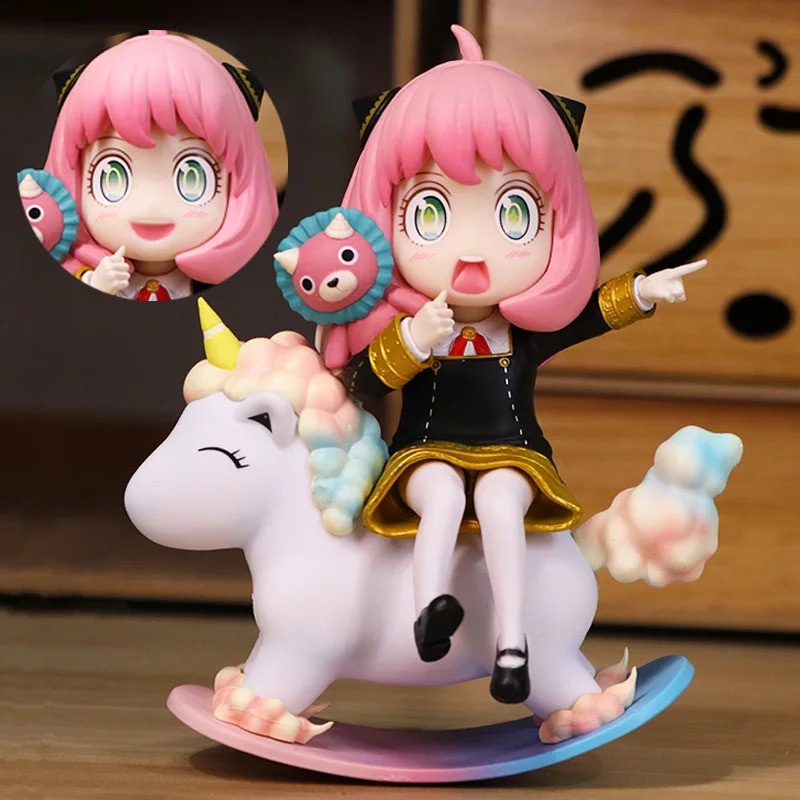 Anime Spy X Family Anya Figure Toy Loid Yor Forger Chibi Anua Figure ...