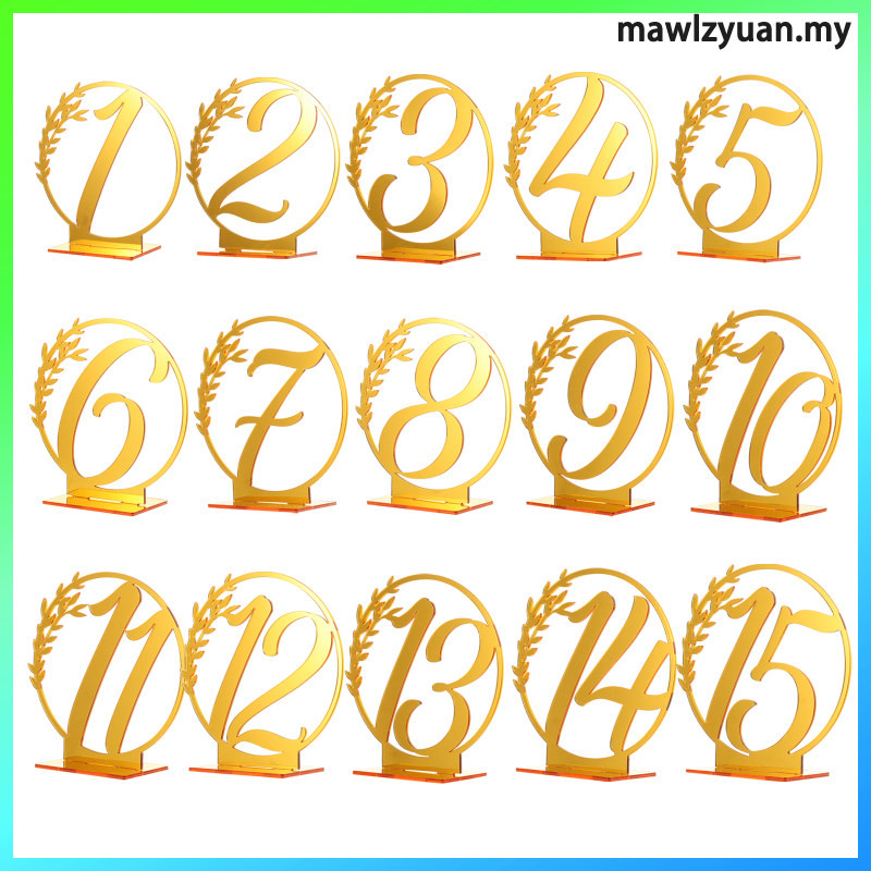 Dining Room Table Decor Wedding Digital Sign Number Signage Decorations ...