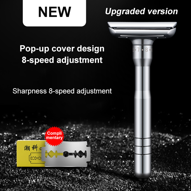 Professional Zinc Alloy Safety Razor, Double Edge Barber Shaving Kit ...